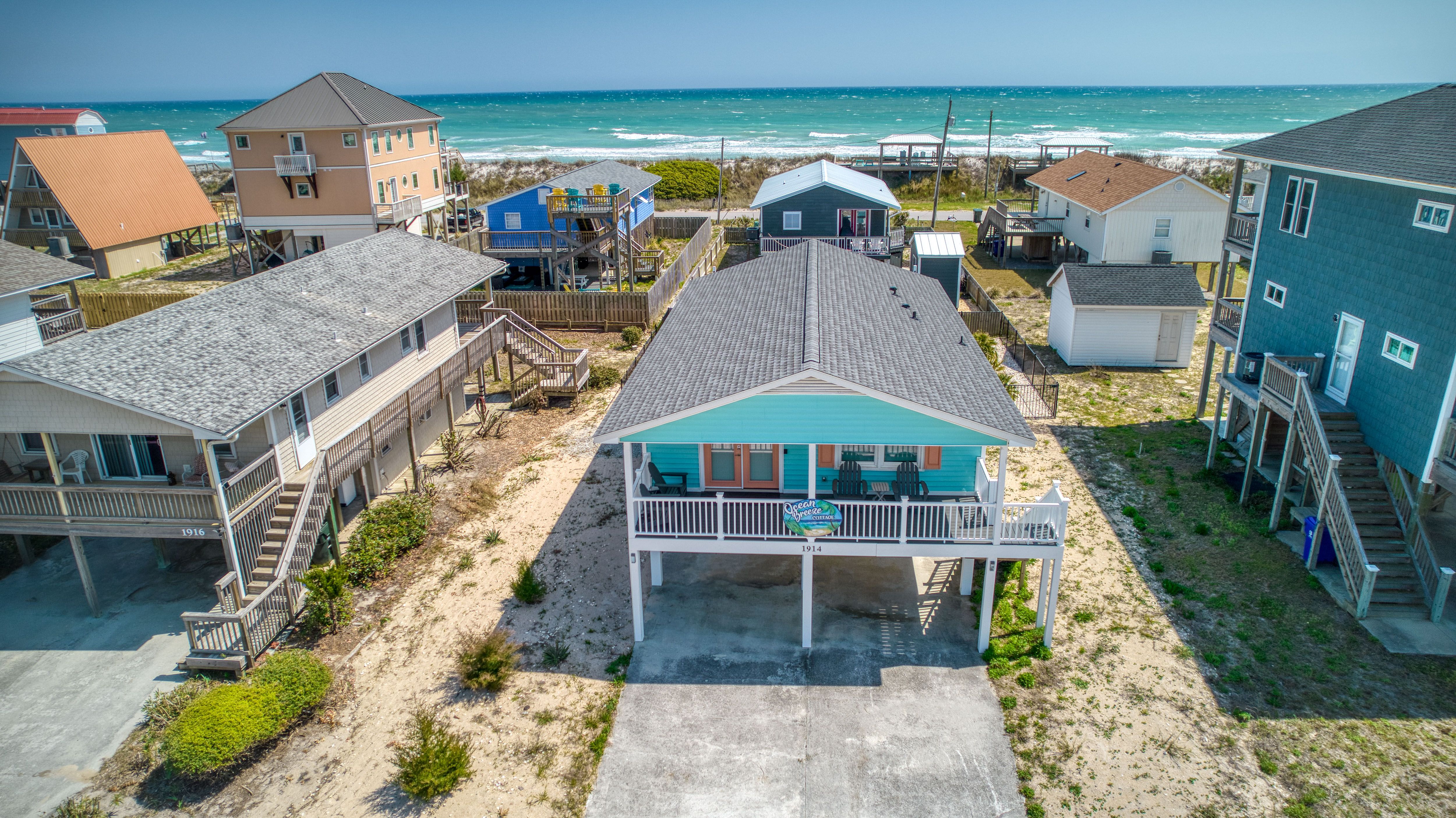 Topsail Island, Vacation Home, Ocean View, 2nd Row, Cottage